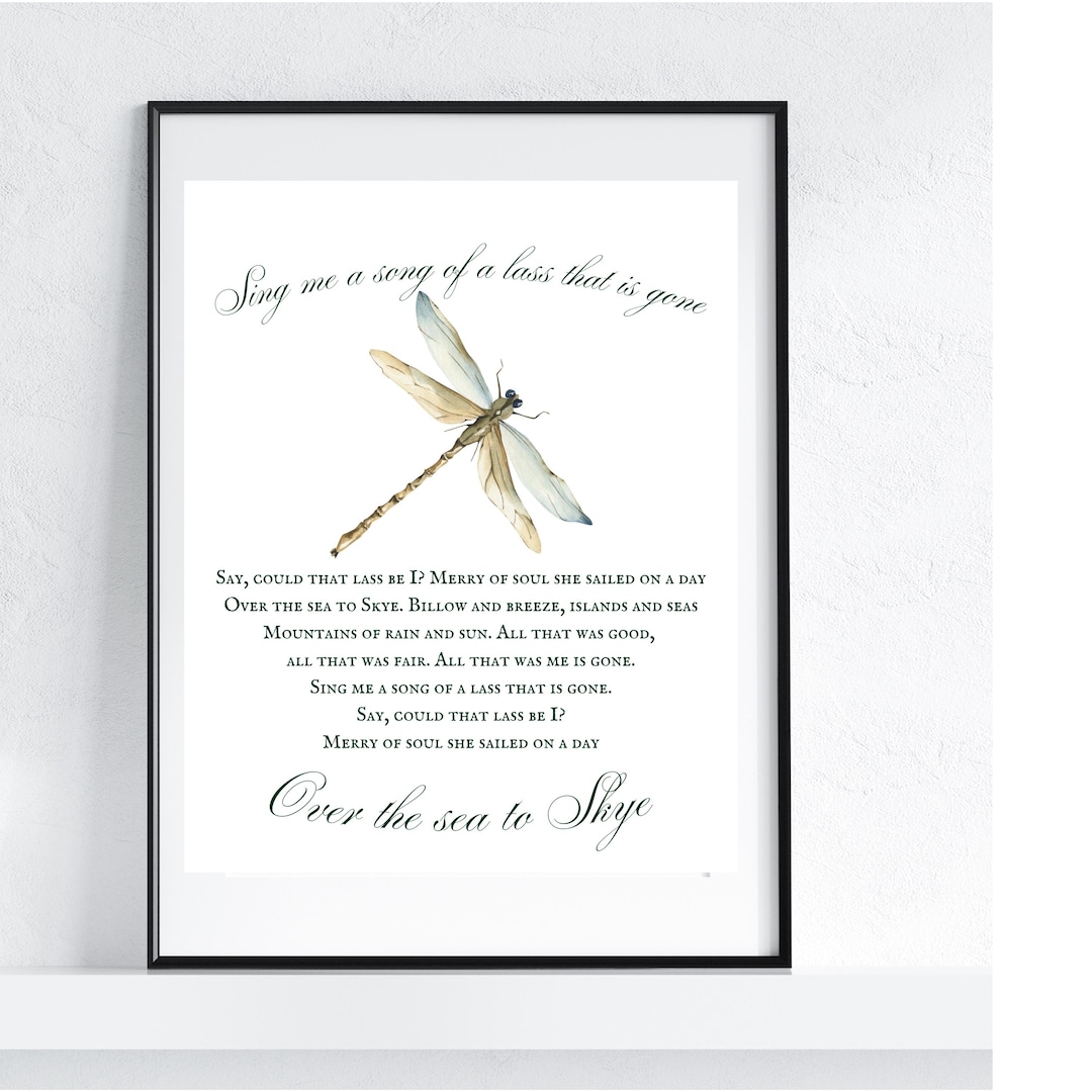 Outlander Theme Song Poster Printable | the Skye Boat Song | Sing Me A ...