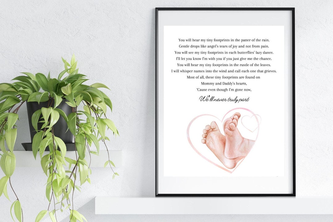 These Are My Footprints, Digital Download Miscarriage Gift, Baby Loss ...