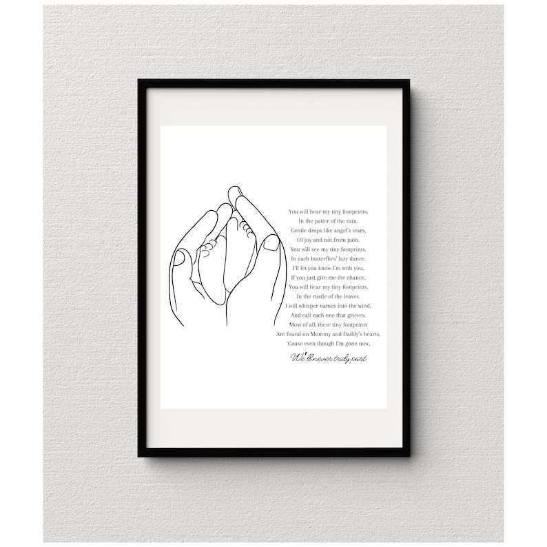 These Are My Footprints, Digital Download Miscarriage Gift, Baby Loss ...