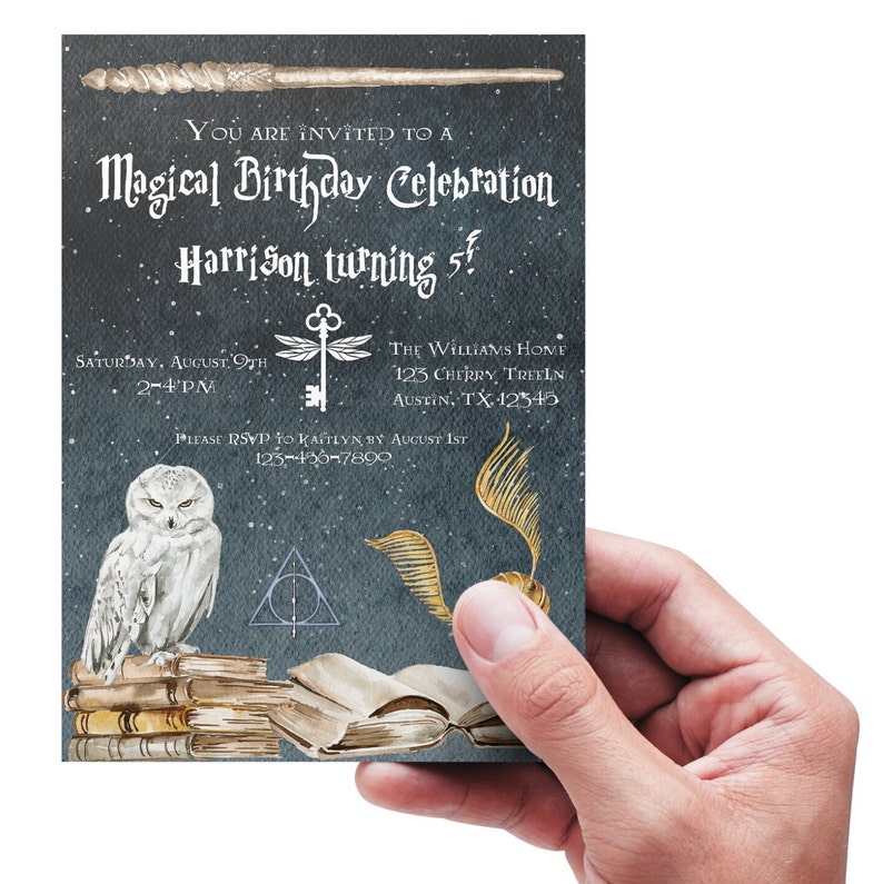 Magical Wizard Birthday Party Invitation Magical Birthday - Etsy