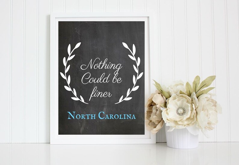 Nothing Could Be Finer Than A Day in Carolina 8X10 Chalkboard - Etsy