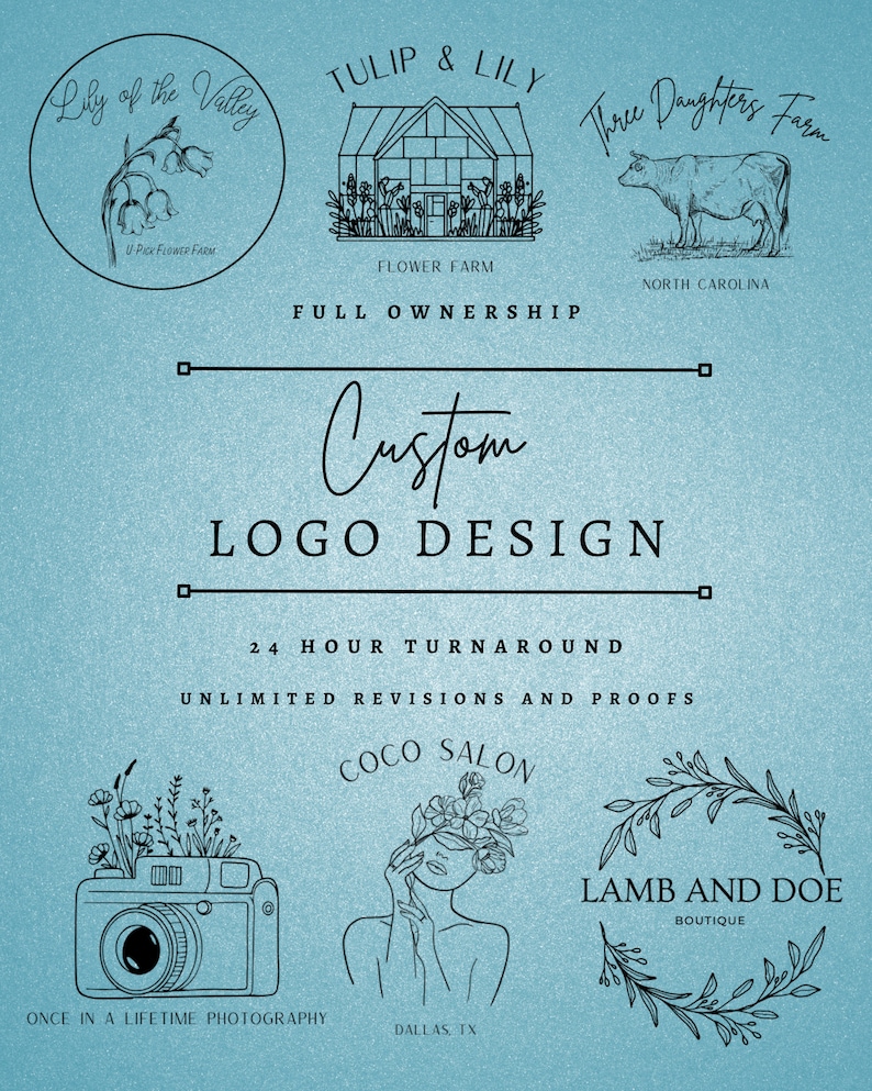 Custom Logo Design for Small Business | Modern Minimal Branding Kit ...