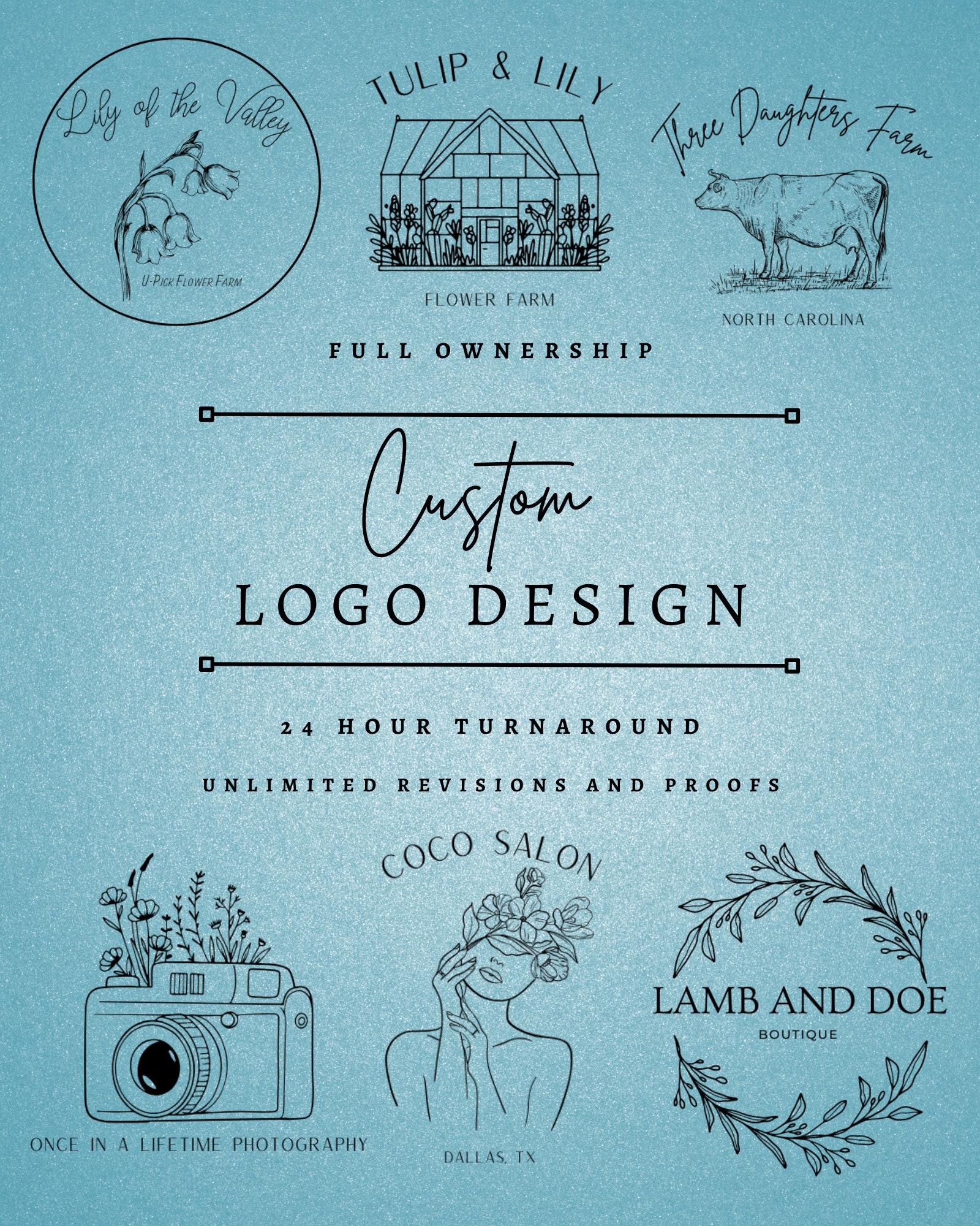Custom Logo Design for Small Business | Modern Minimal Branding Kit ...