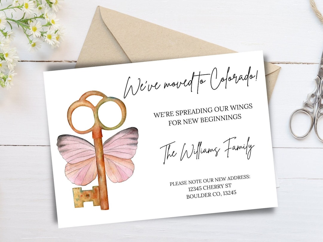 Moving Announcement, New Home Postcard, New Address, We've Moved ...