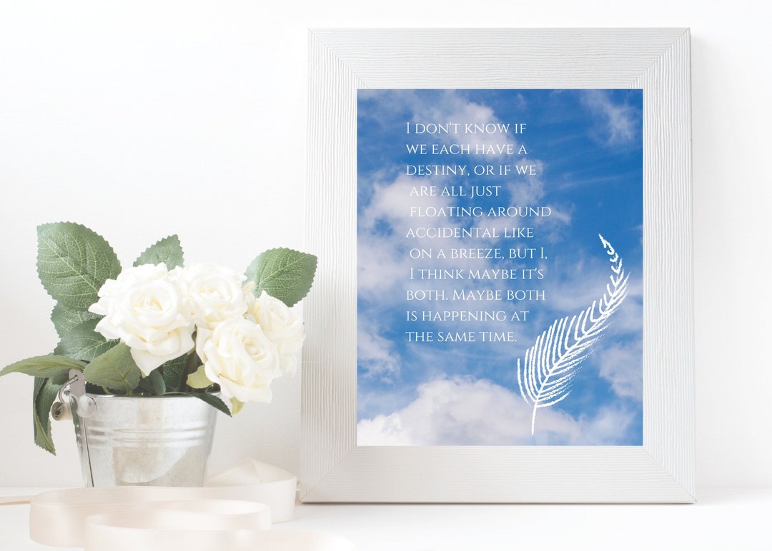 Forrest Gump Destiny Quote- Sky Blue- Movie Quote - Etsy UK
