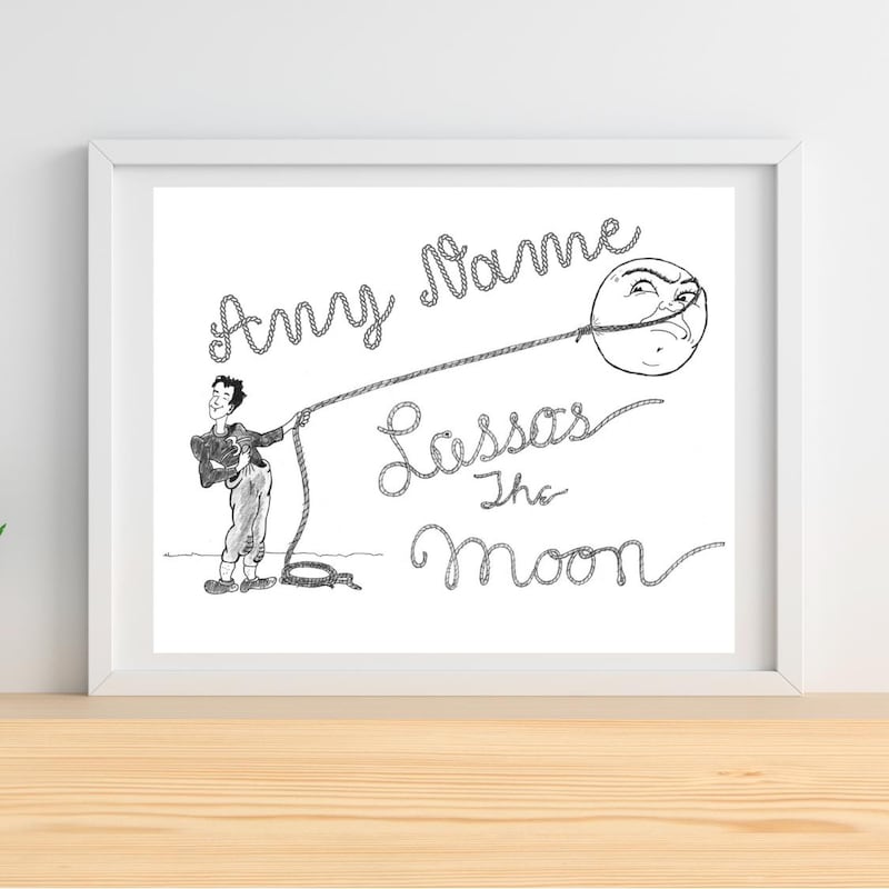 Lasso to the Moon Print - Etsy UK