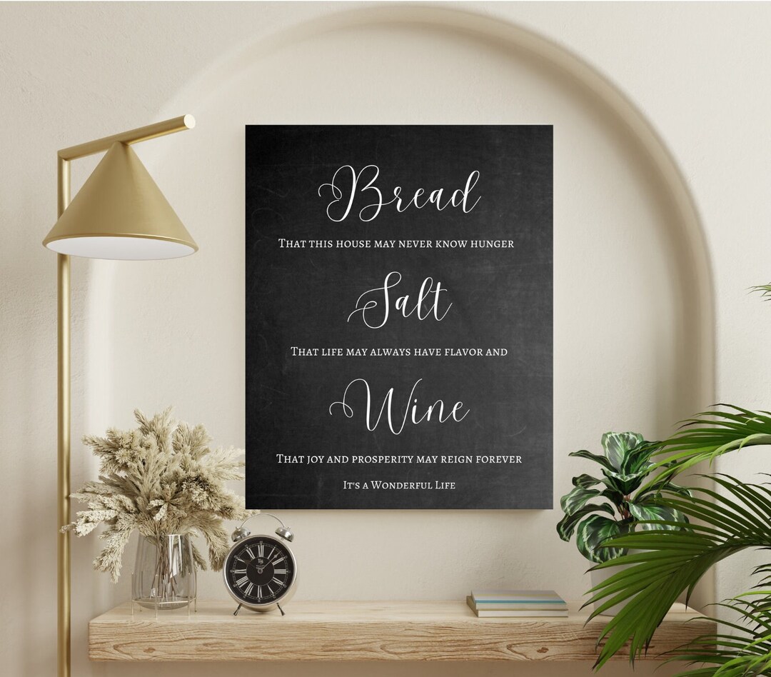Digital Print It's A Wonderful Life Quote Bread Salt Wine Home Decor ...