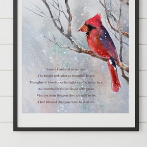 Digital Print, 8X10 Cardinal Quote, Cardinal Saying, Visitor From ...
