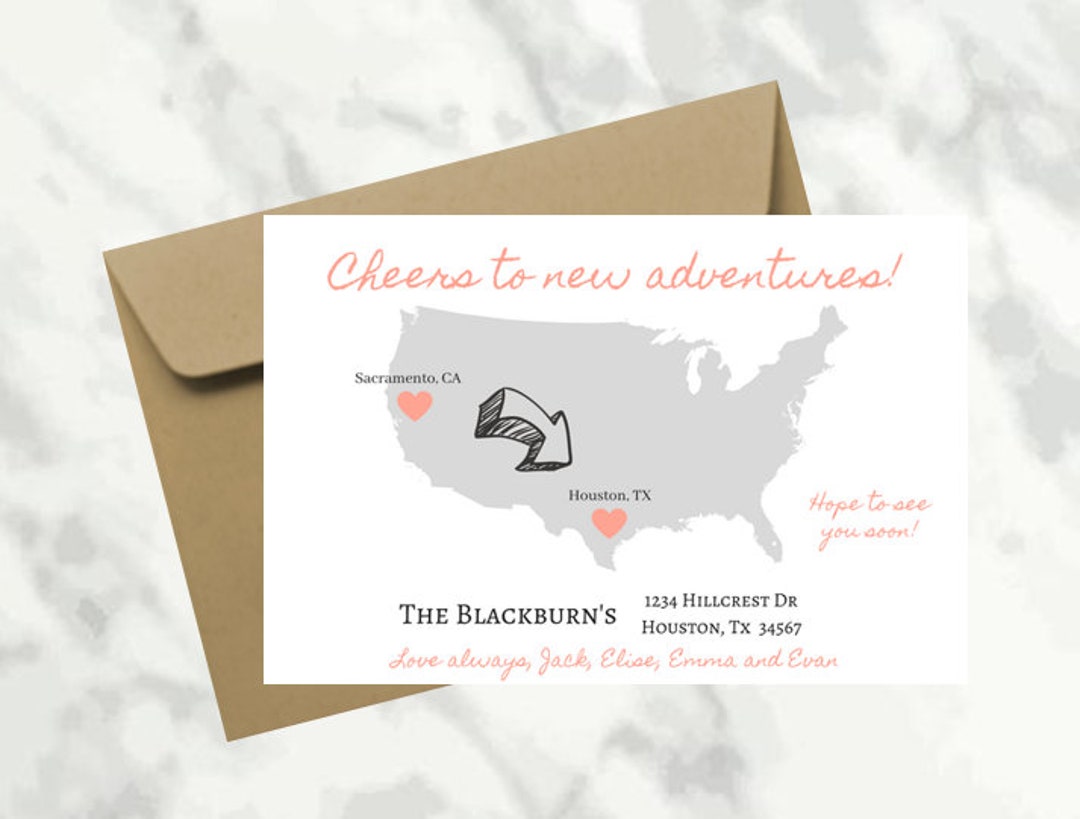 Moving Announcement, New Home Postcard, New Address, We've Moved ...