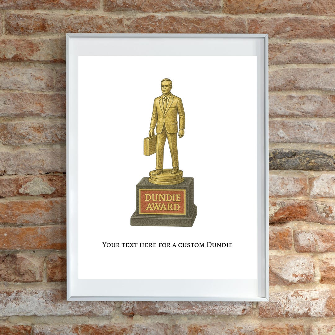 Custom Dundie Award Print: the Office TV Show Wall Art - Etsy