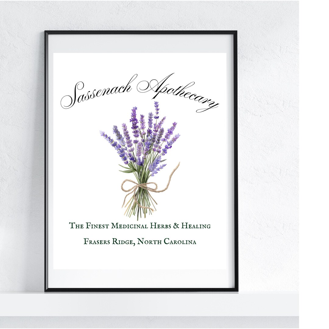 Outlander Sassenach Apothecary Poster Printable Frasers Ridge North ...
