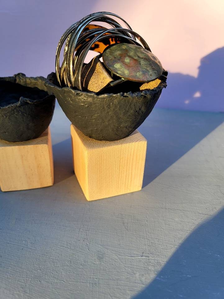 Cyclades Mini Paper Mache Pedestal Bowls Home Décor Baskets & Bowls ...