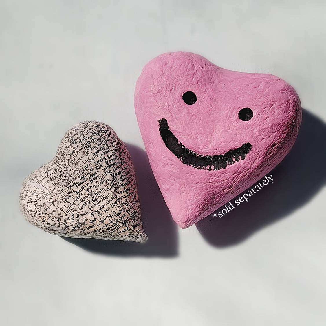 Scribble Scrap Paper Mache Heart Paperweight - Etsy