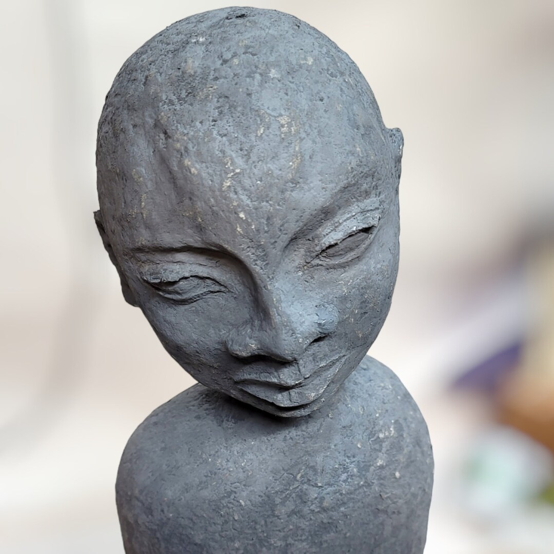 Abstract Modern Faux Stone Paper Mache Bust Sculpture - Etsy