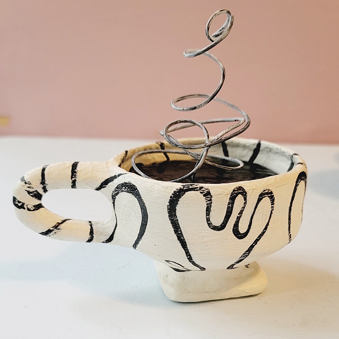 Paper Mache Teacups, Recycled Art Vessels Series: Jasmine - Etsy