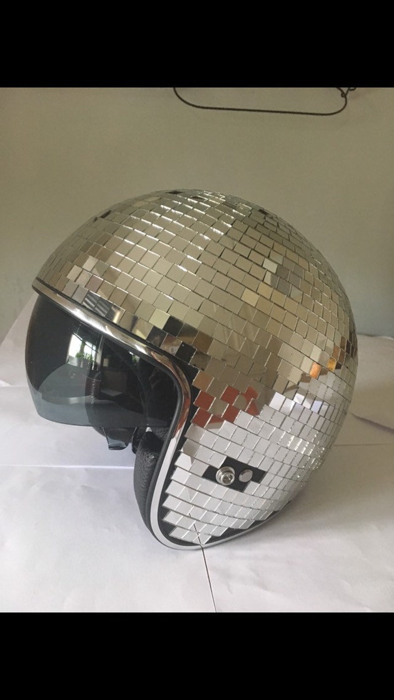 Original Seller. Mirror Ball Disco Helmet With Retractable | Etsy