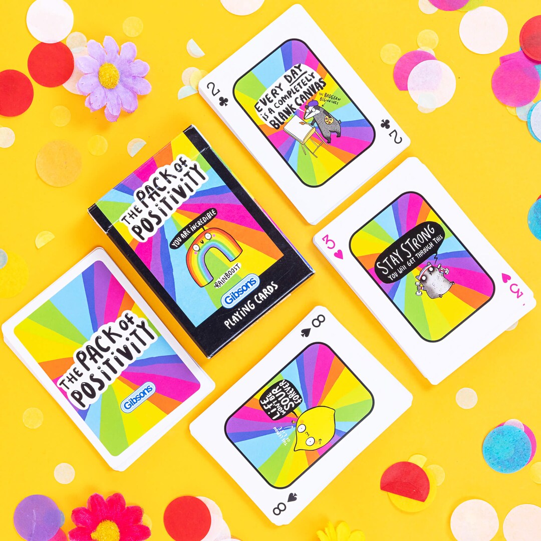 The Pack of Positivity Playing Cards- Illustrator Katie Abey - Etsy UK