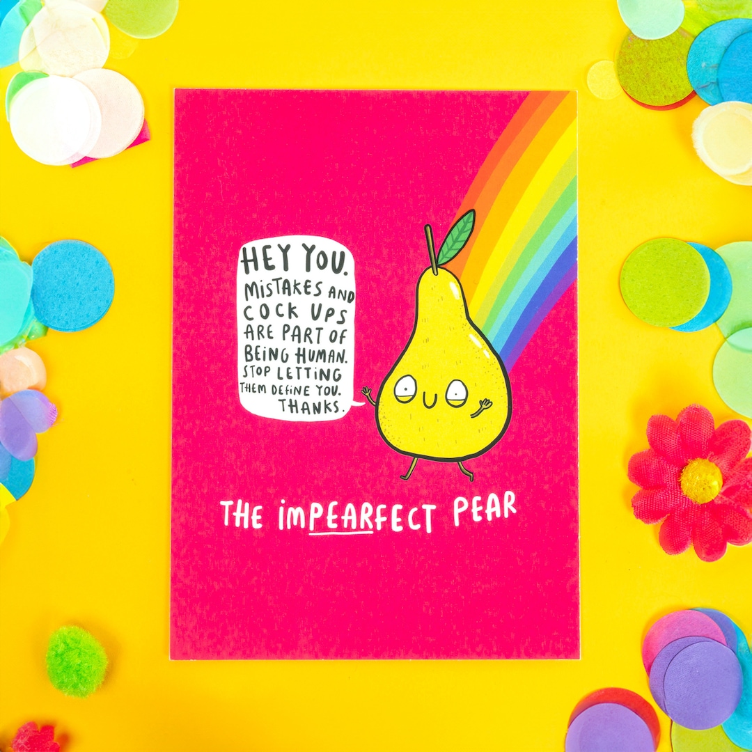 The Impearfect Pear - Motivational Postcard - Katie Abey - Love Card ...