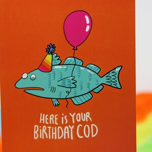 The Birthday Cod A6 Greeting Card Greeting Card Animal - Etsy