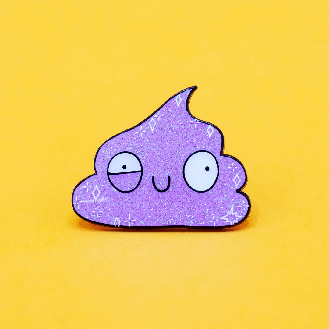 Galactic Poo Glitter Enamel Pin: Funny Space Gift - Etsy