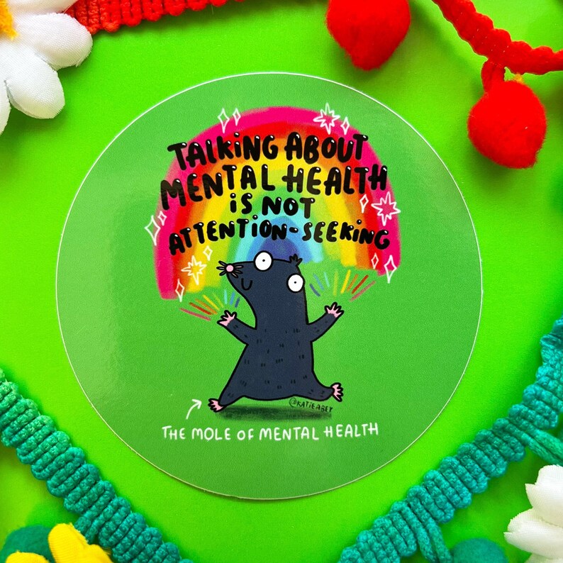 The Mole of Mental Health - Vinyl Sticker - Etsy