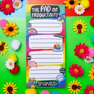 The Pad of Productivity to Do List Rainbow Pad - Etsy