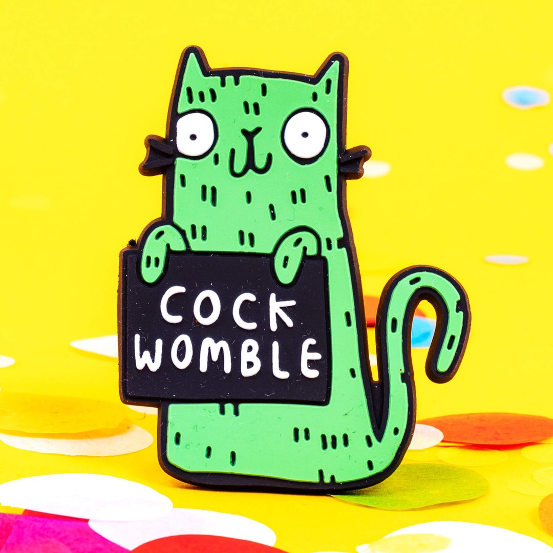 Cock Womble Fridge Magnet - Sweary Rainbow Cat - Magnet - Offensive ...