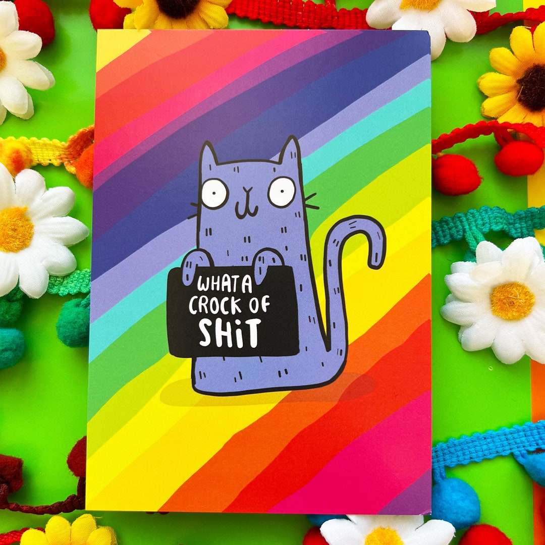 What A Crock of Shit A6 Postcard Offensive Funny Postcard - Etsy