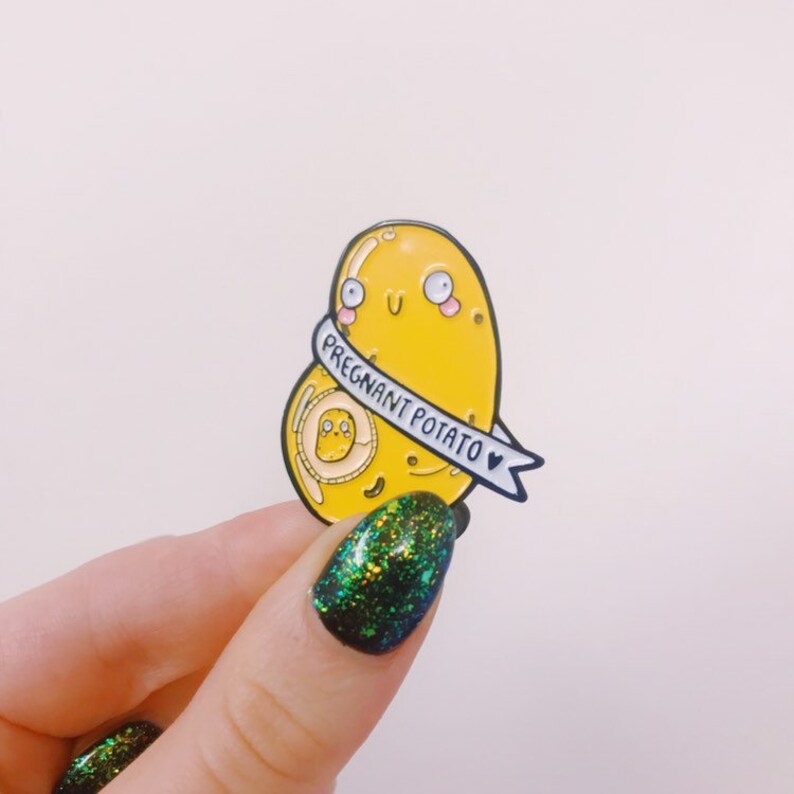 Pregnant Potato Soft Enamel Pin Pregnancy Pin Katie Abey - Etsy