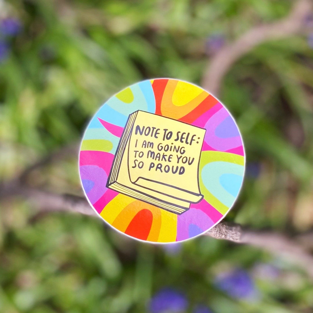 Note to Self Sticker Katie Abey Motivational Positivity - Etsy
