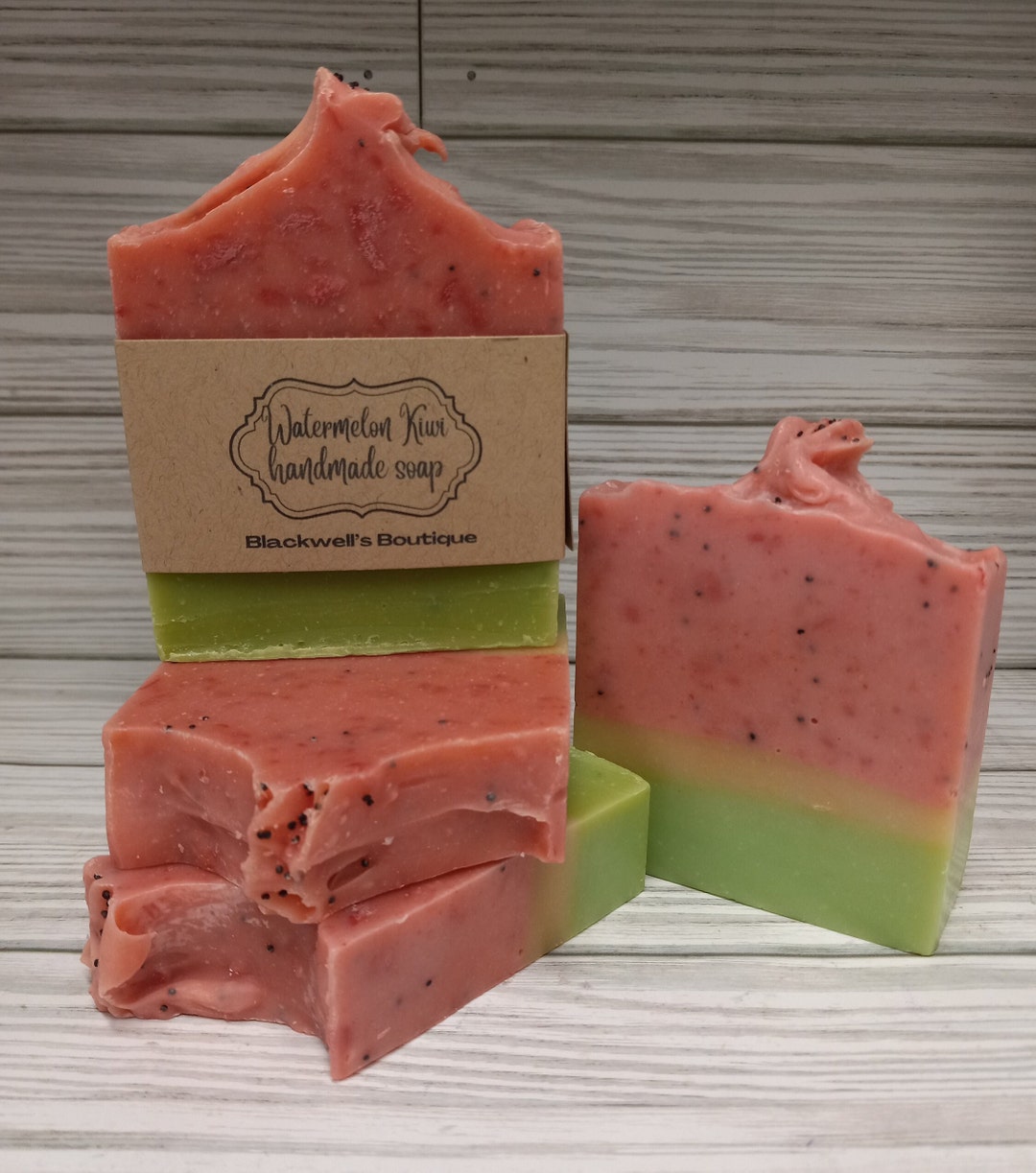 Watermelon Kiwi, Handmade Cold Process Soap, Vegan Soap, Palm-free Soap ...