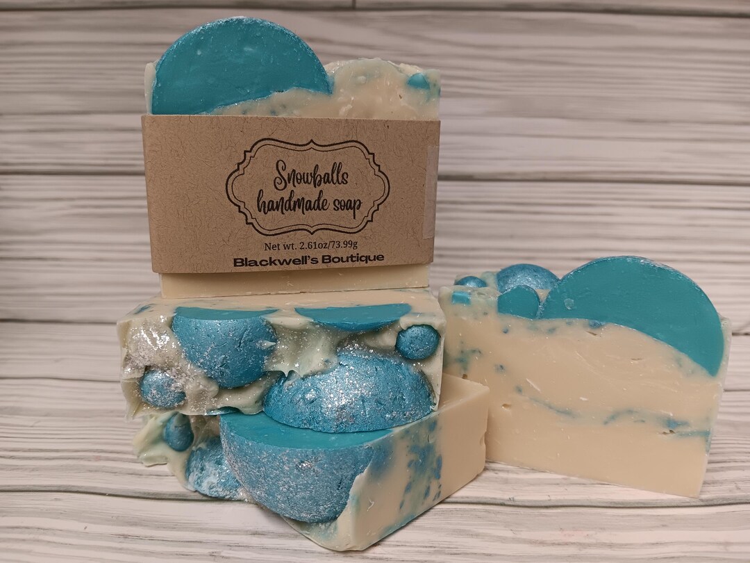 Snowball Handmade Cold Process Soap Vegan Soap Palm-free Soap Bath Soap ...