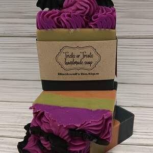Tricks or Treats Handmade Cold Process Soap Halloween Bats Vegan Bath ...