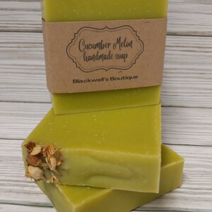 Cucumber Melon Handmade Cold Process Soap Vegan Bath Gift Idea for Her ...