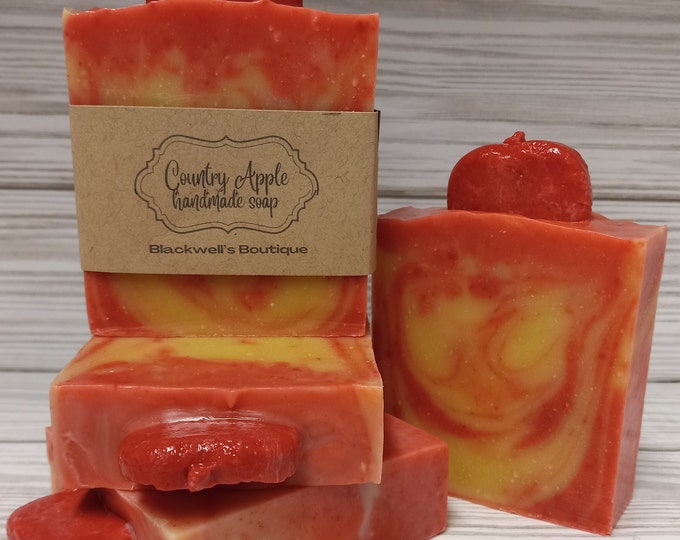 Country Apple Handmade Cold Process Soap, Vegan Soap, Palm-free Soap ...