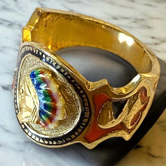 AMAZING RARE Vintage 14K Gold Native American Indian … - Gem