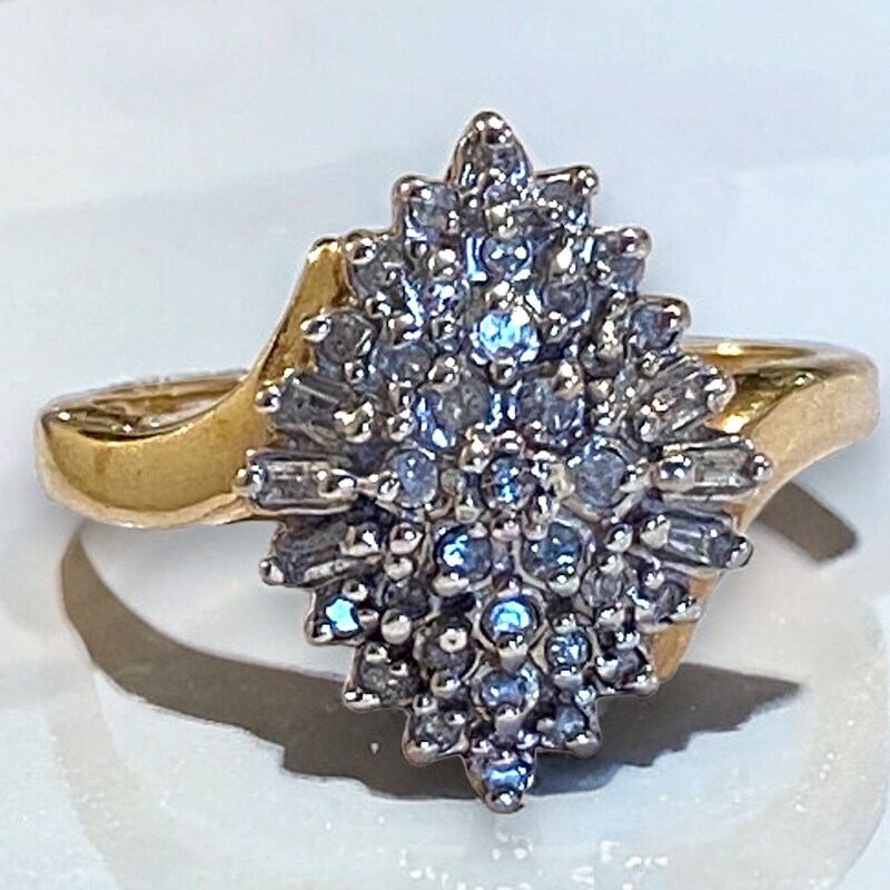 Diamond Cluster Ring - Etsy