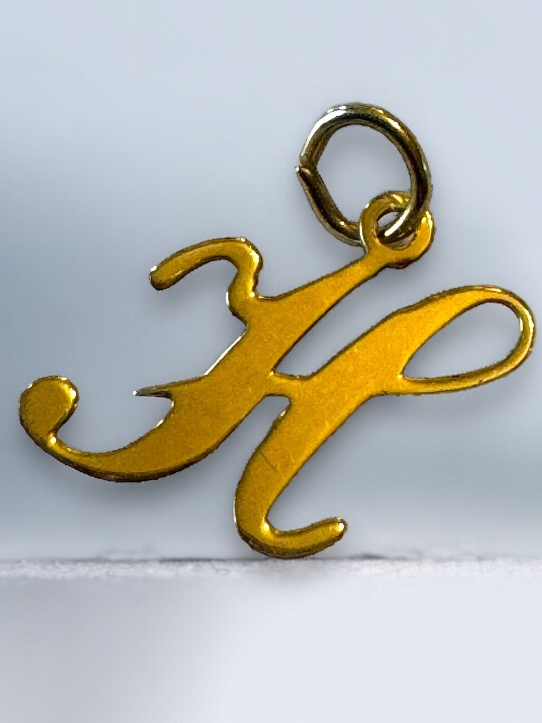 Vintage 14K Yellow Gold Small "h" INITIAL Charm Pendant - Etsy