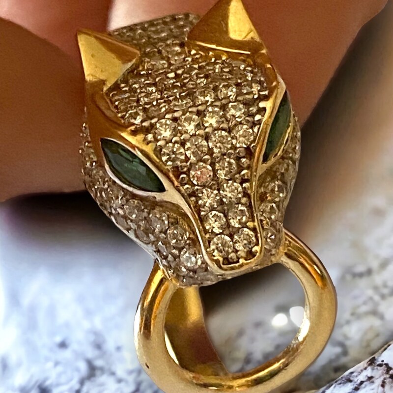 Emerald Panther Ring - Etsy