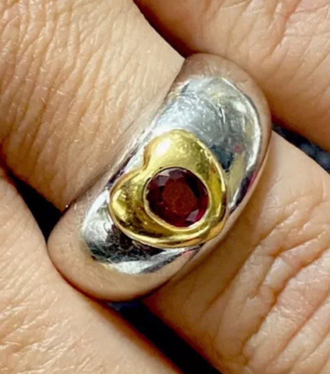 GORGEOUS Italy Designer 18K White Gold .35 CTW Ruby Heart Ring - Etsy