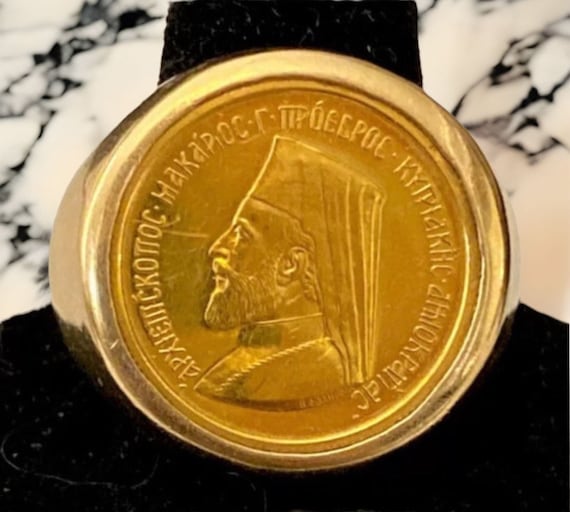 1966 Cyprus Archbischop Makarios Gold Sovereign 1/2 U… - Gem