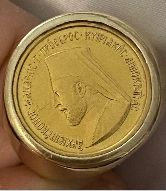 1966 Cyprus Archbischop Makarios Gold Sovereign 1/2 U… - Gem