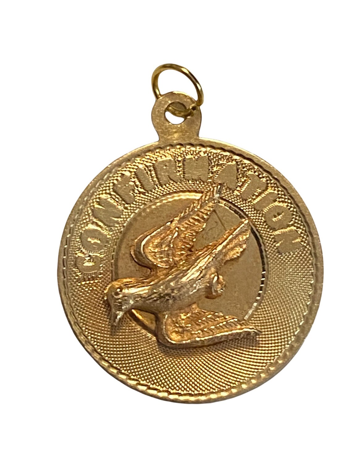 VINTAGE 14K Yellow Gold 3D CONFIRMATION Medal Religious - Etsy