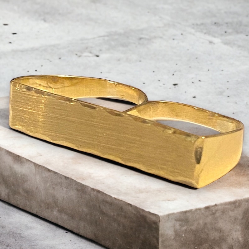 Mens Two Finger Ring - Etsy