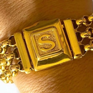 Spectacular CUSTOM Vintage 14K Solid Gold LOCKET Initial “S” Triple ...