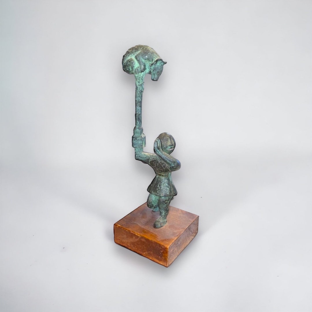 Authentic Chinese Museum Replica: Ancient Chinese “bear Tamer” Statue ...