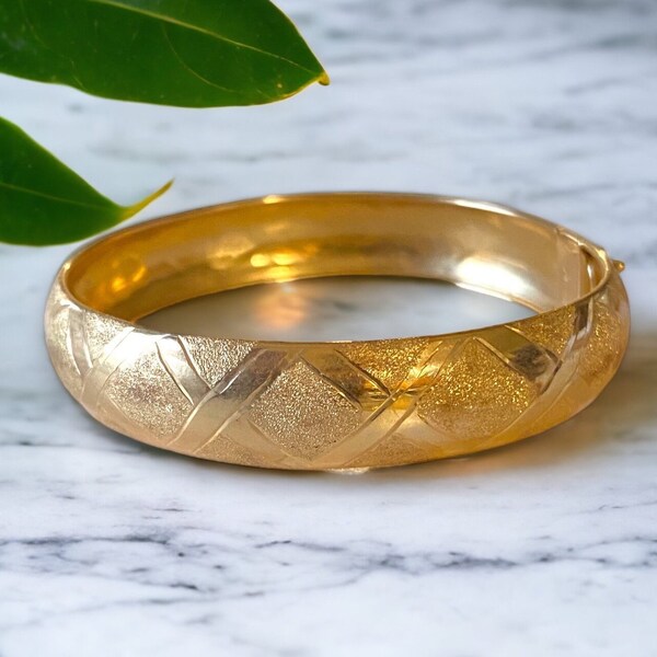 Wide Bangle Bracelet - Etsy