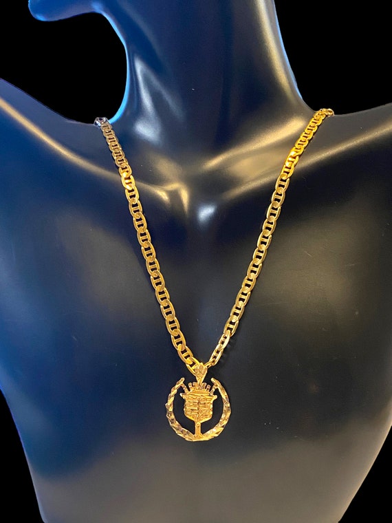 MENS Vintage CADILLAC Symbol Charm Pendant 10K Gold 6… - Gem