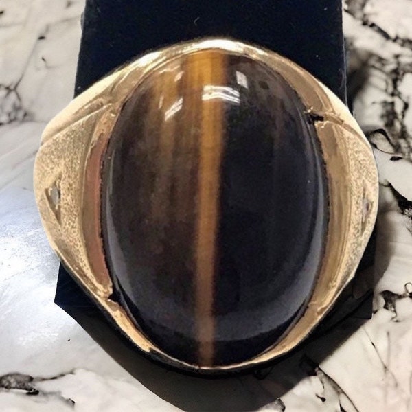 Tiger Eye Ring - Etsy