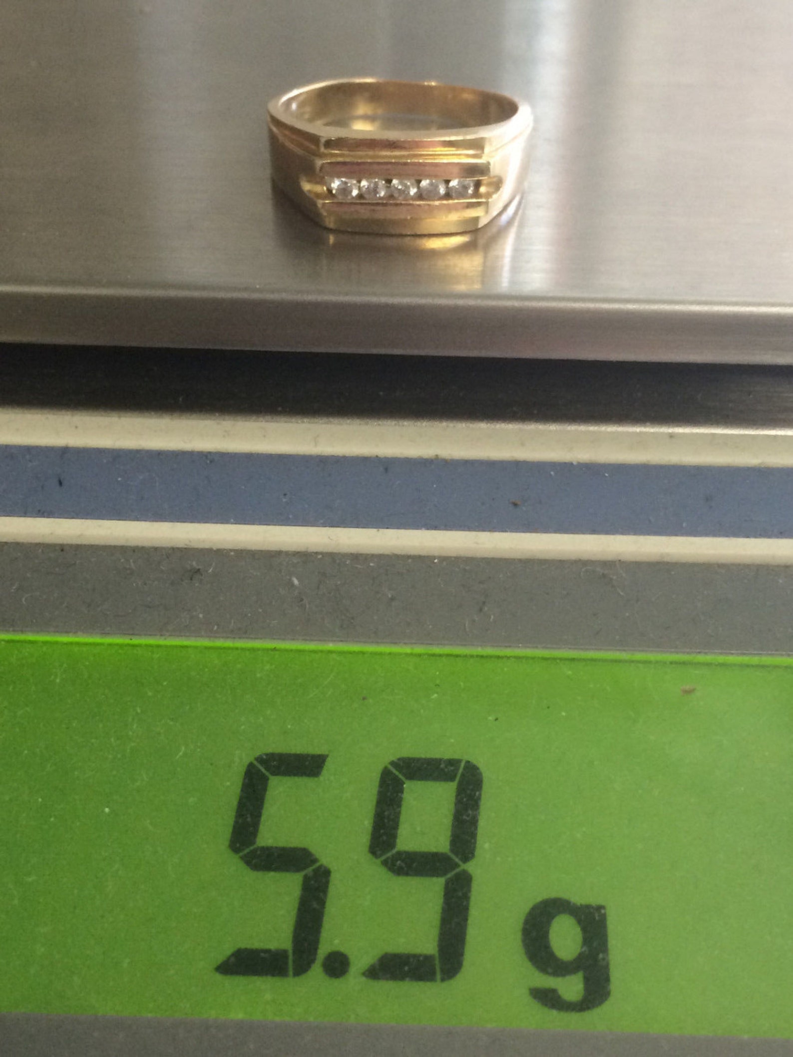 Men's DESIGNER 14K Yellow Gold .15CTW Diamond Ring Size 11 - Etsy